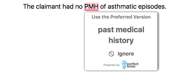 Medical Spell and Grammar Checker - Perfect Tense