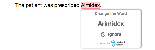Medical Spell and Grammar Checker - Perfect Tense